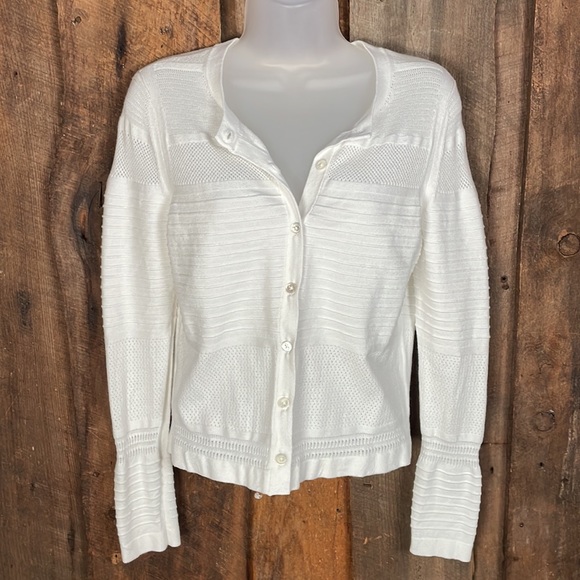 Haute Hippie | Sweaters | Haute Hippie White Knit Cardigan Size Small ...